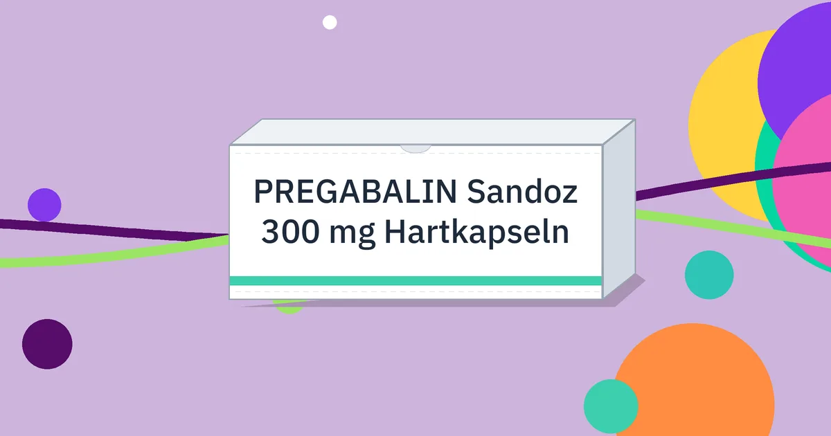 Symbolbild: Packung mit der Aufschrift PREGABALIN Sandoz 300 mg Hartkapseln (PZN 16887241) – Verfügbarkeit und Bezug in Apotheken in Frankfurt am Main