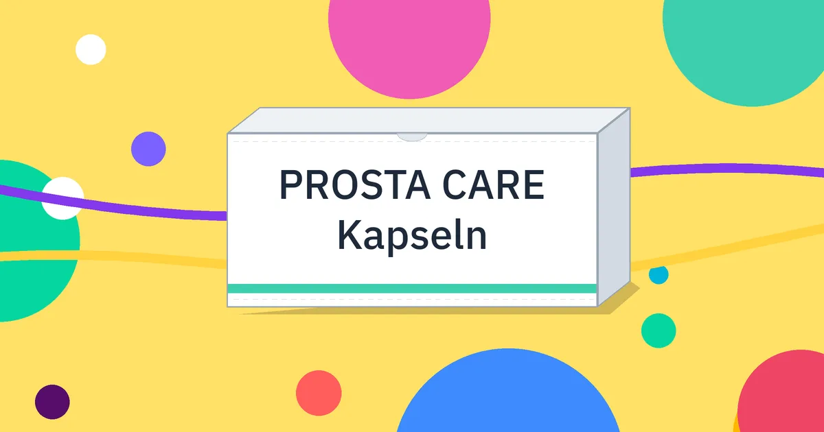 Symbolbild: Packung mit der Aufschrift PROSTA CARE Kapseln (PZN 20689541) – Verfügbarkeit und Bezug in Apotheken in Frankfurt am Main
