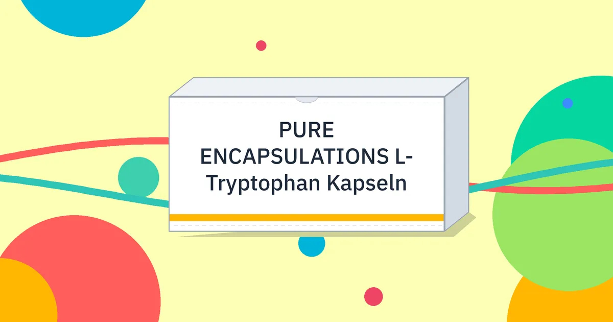 Symbolbild: Packung mit der Aufschrift PURE ENCAPSULATIONS L-Tryptophan Kapseln (PZN 16853319) – Verfügbarkeit und Bezug in Apotheken in Frankfurt am Main