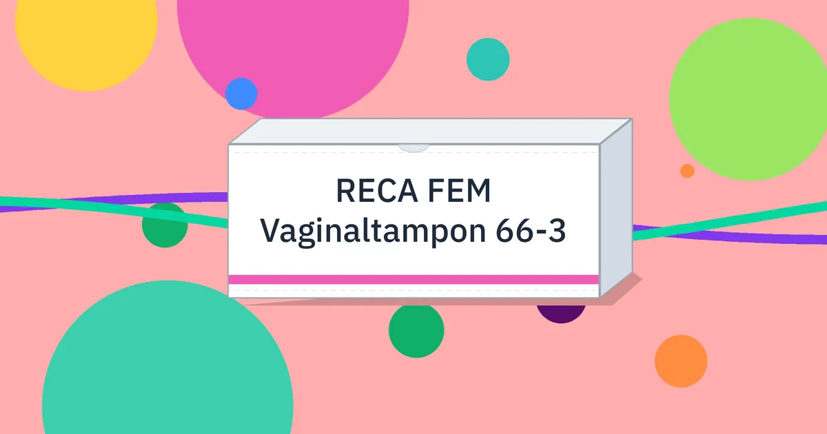 Symbolbild: Packung mit der Aufschrift RECA FEM Vaginaltampon 66-3 (PZN 02719439) – Verfügbarkeit und Bezug in Apotheken in Frankfurt am Main