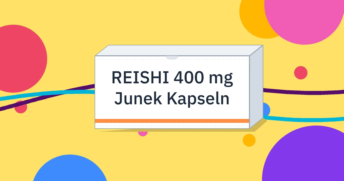 Symbolbild: Packung mit der Aufschrift REISHI 400 mg Junek Kapseln (PZN 12734090) – Verfügbarkeit und Bezug in Apotheken in Frankfurt am Main
