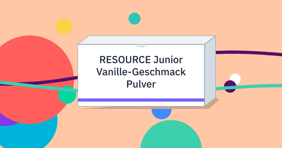 Symbolbild: Packung mit der Aufschrift RESOURCE Junior Vanille-Geschmack Pulver (PZN 09124560) – Verfügbarkeit und Bezug in Apotheken in Frankfurt am Main