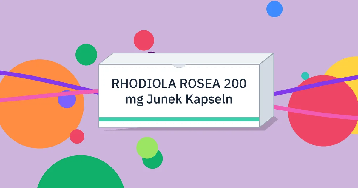 Symbolbild: Packung mit der Aufschrift RHODIOLA ROSEA 200 mg Junek Kapseln (PZN 10051613) – Verfügbarkeit und Bezug in Apotheken in Frankfurt am Main