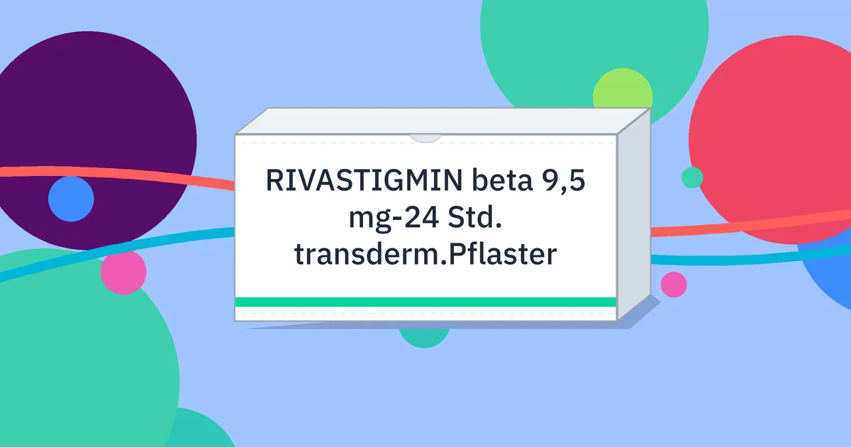 Symbolbild: Packung mit der Aufschrift RIVASTIGMIN beta 9,5 mg-24 Std. transderm.Pflaster (PZN 09305215) – Verfügbarkeit und Bezug in Apotheken in Frankfurt am Main