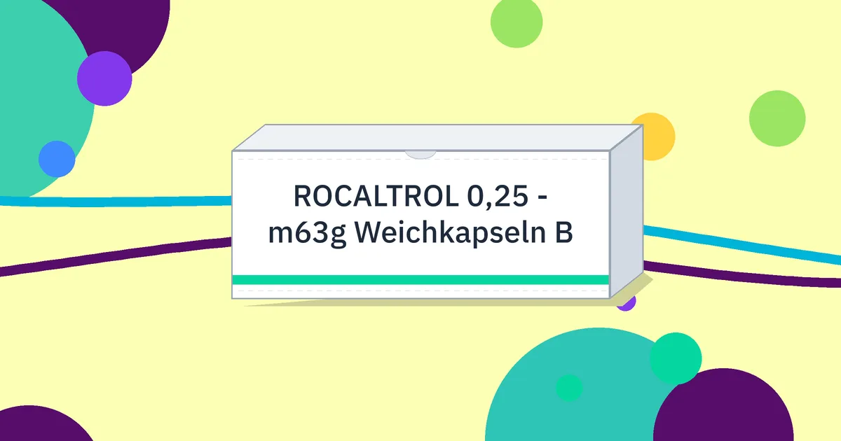 Symbolbild: Packung mit der Aufschrift ROCALTROL 0,25 -m63g Weichkapseln B (PZN 07379876) – Verfügbarkeit und Bezug in Apotheken in Frankfurt am Main