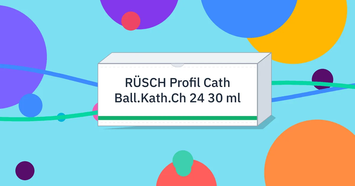 Symbolbild: Packung mit der Aufschrift RÜSCH Profil Cath Ball.Kath.Ch 24 30 ml (PZN 04248760) – Verfügbarkeit und Bezug in Apotheken in Frankfurt am Main