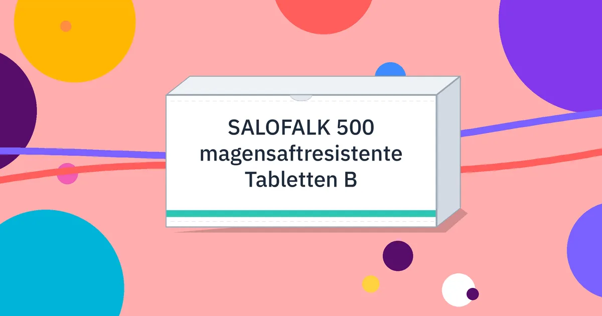 Symbolbild: Packung mit der Aufschrift SALOFALK 500 magensaftresistente Tabletten B (PZN 00165379) – Verfügbarkeit und Bezug in Apotheken in Frankfurt am Main