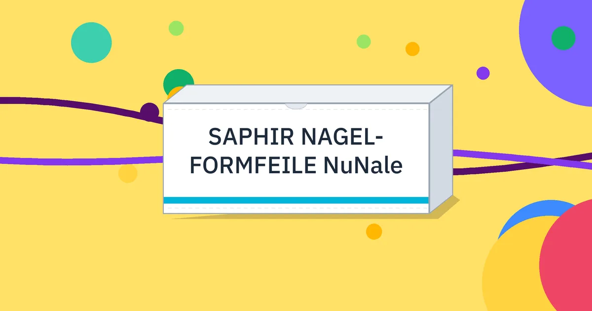 Symbolbild: Packung mit der Aufschrift SAPHIR NAGEL-FORMFEILE NuNale (PZN 09279417) – Verfügbarkeit und Bezug in Apotheken in Frankfurt am Main