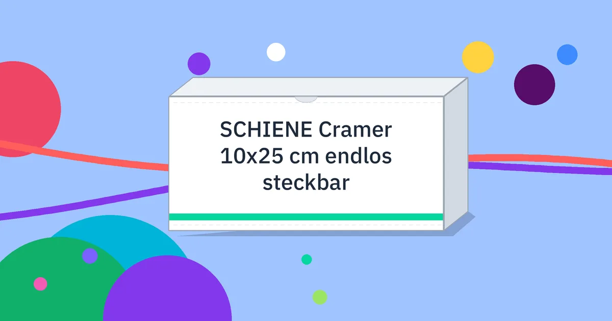 Symbolbild: Packung mit der Aufschrift SCHIENE Cramer 10x25 cm endlos steckbar (PZN 01736163) – Verfügbarkeit und Bezug in Apotheken in Frankfurt am Main