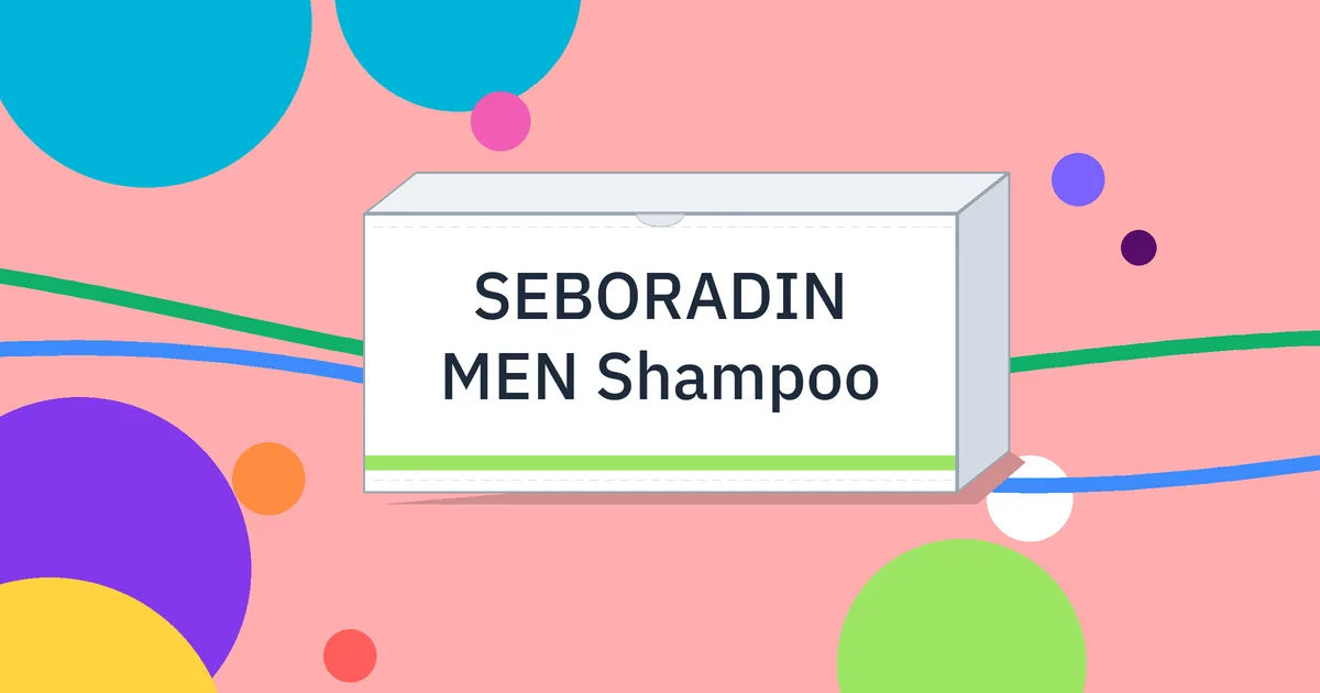 Symbolbild: Packung mit der Aufschrift SEBORADIN MEN Shampoo (PZN 18402526) – Verfügbarkeit und Bezug in Apotheken in Frankfurt am Main