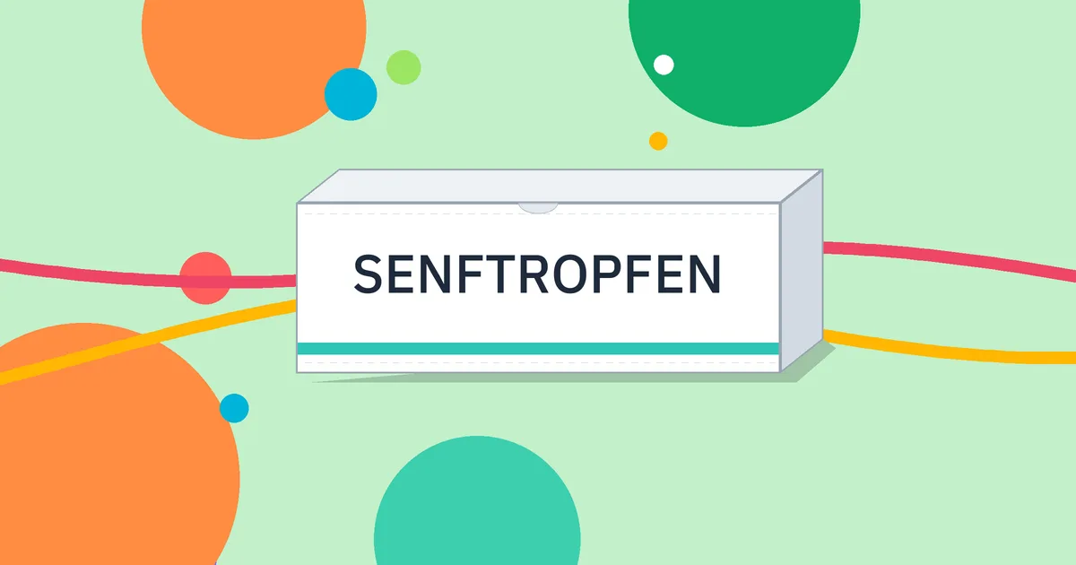Symbolbild: Packung mit der Aufschrift SENFTROPFEN (PZN 11053086) – Verfügbarkeit und Bezug in Apotheken in Frankfurt am Main