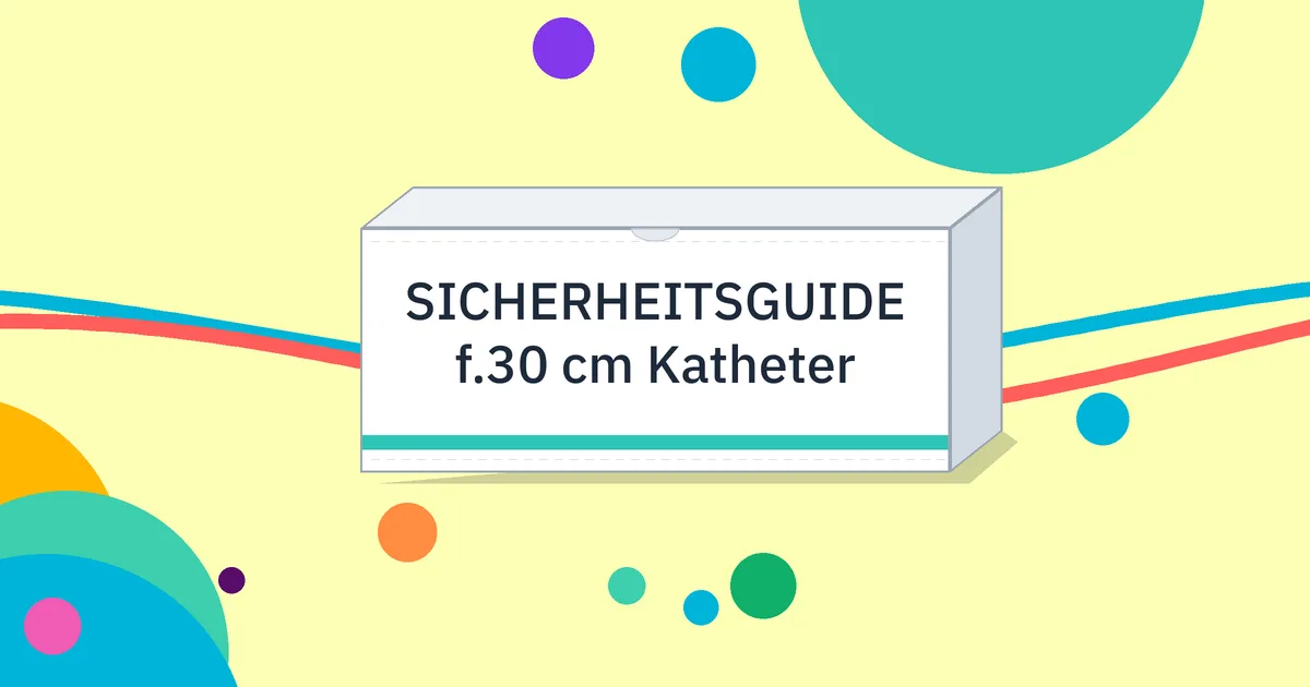 Symbolbild: Packung mit der Aufschrift SICHERHEITSGUIDE f.30 cm Katheter (PZN 09381073) – Verfügbarkeit und Bezug in Apotheken in Frankfurt am Main