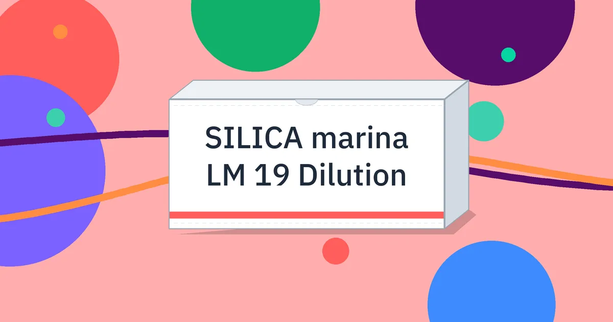Symbolbild: Packung mit der Aufschrift SILICA marina LM 19 Dilution (PZN 13189826) – Verfügbarkeit und Bezug in Apotheken in Frankfurt am Main