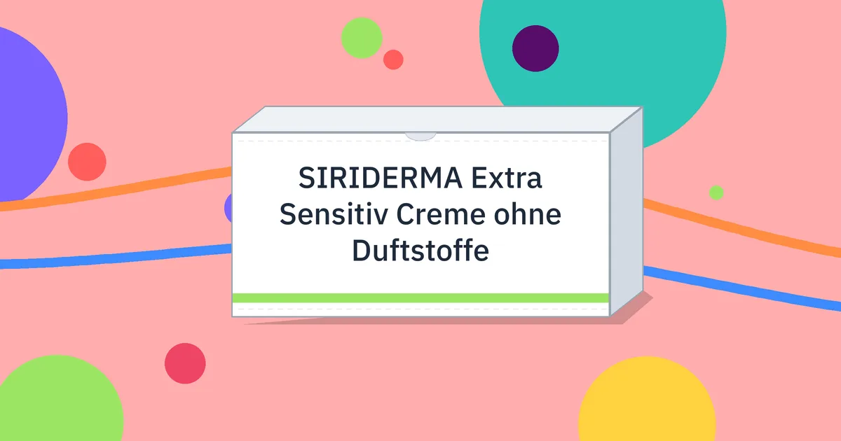 Symbolbild: Packung mit der Aufschrift SIRIDERMA Extra Sensitiv Creme ohne Duftstoffe (PZN 17561317) – Verfügbarkeit und Bezug in Apotheken in Frankfurt am Main