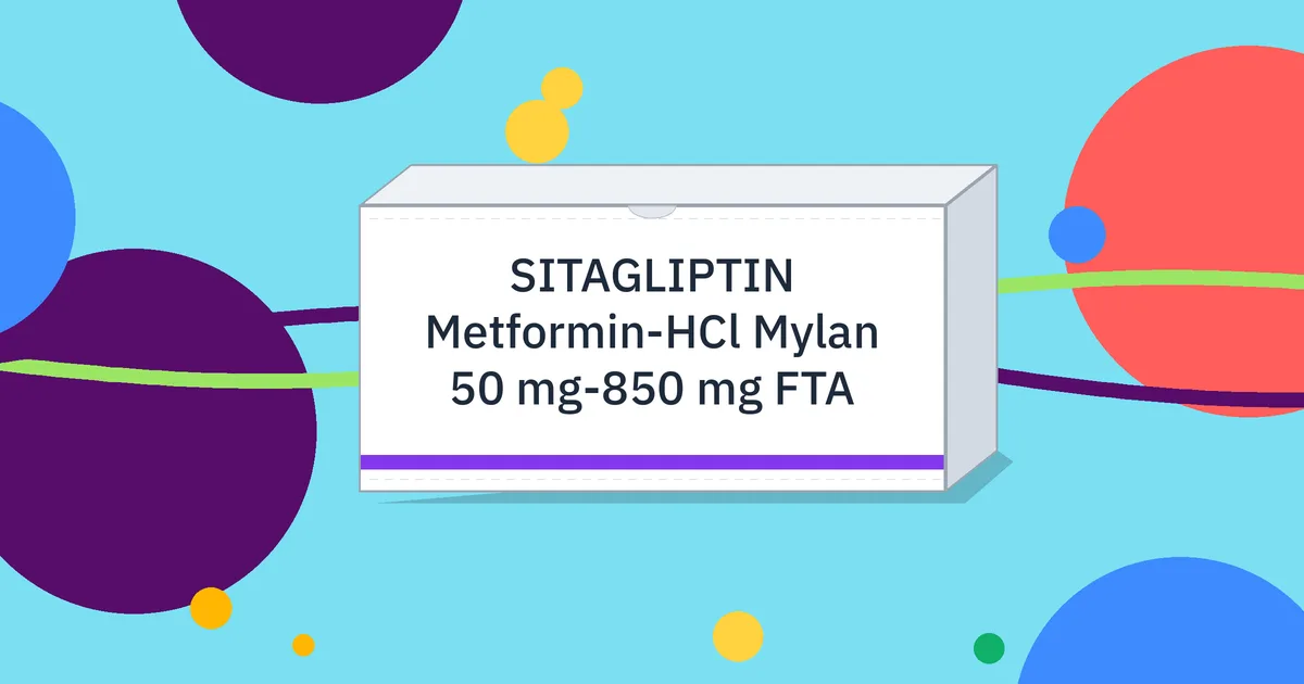 Symbolbild: Packung mit der Aufschrift SITAGLIPTIN Metformin-HCl Mylan 50 mg-850 mg FTA (PZN 17987068) – Verfügbarkeit und Bezug in Apotheken in Frankfurt am Main