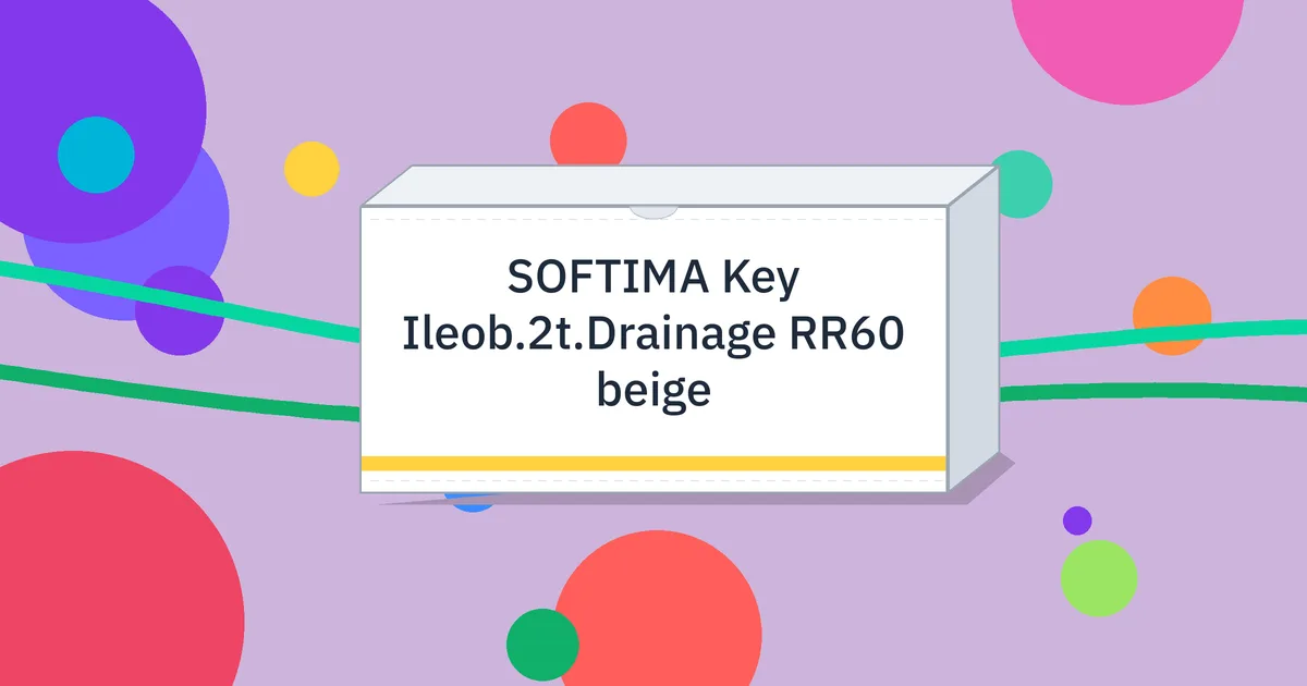 Symbolbild: Packung mit der Aufschrift SOFTIMA Key Ileob.2t.Drainage RR60 beige (PZN 00993219) – Verfügbarkeit und Bezug in Apotheken in Frankfurt am Main