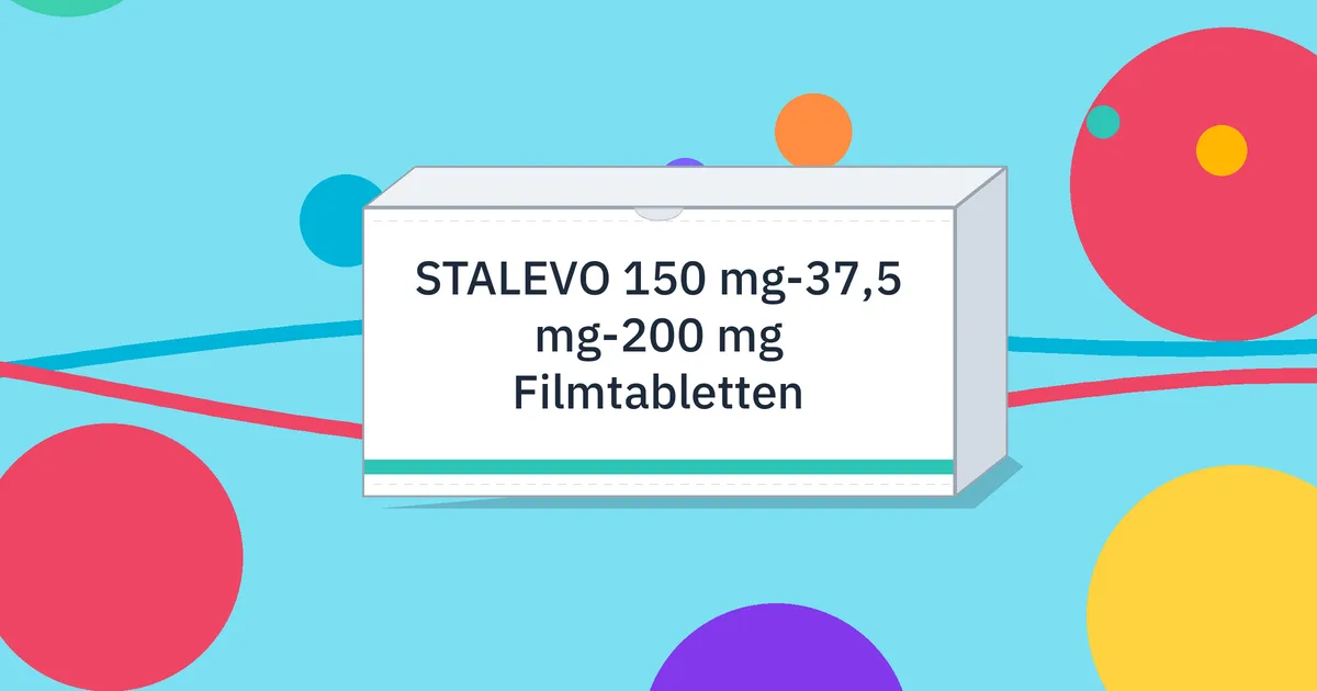 Symbolbild: Packung mit der Aufschrift STALEVO 150 mg-37,5 mg-200 mg Filmtabletten (PZN 01682757) – Verfügbarkeit und Bezug in Apotheken in Frankfurt am Main