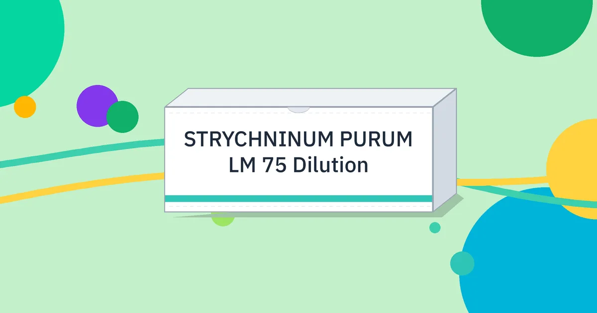 Symbolbild: Packung mit der Aufschrift STRYCHNINUM PURUM LM 75 Dilution (PZN 13207926) – Verfügbarkeit und Bezug in Apotheken in Frankfurt am Main