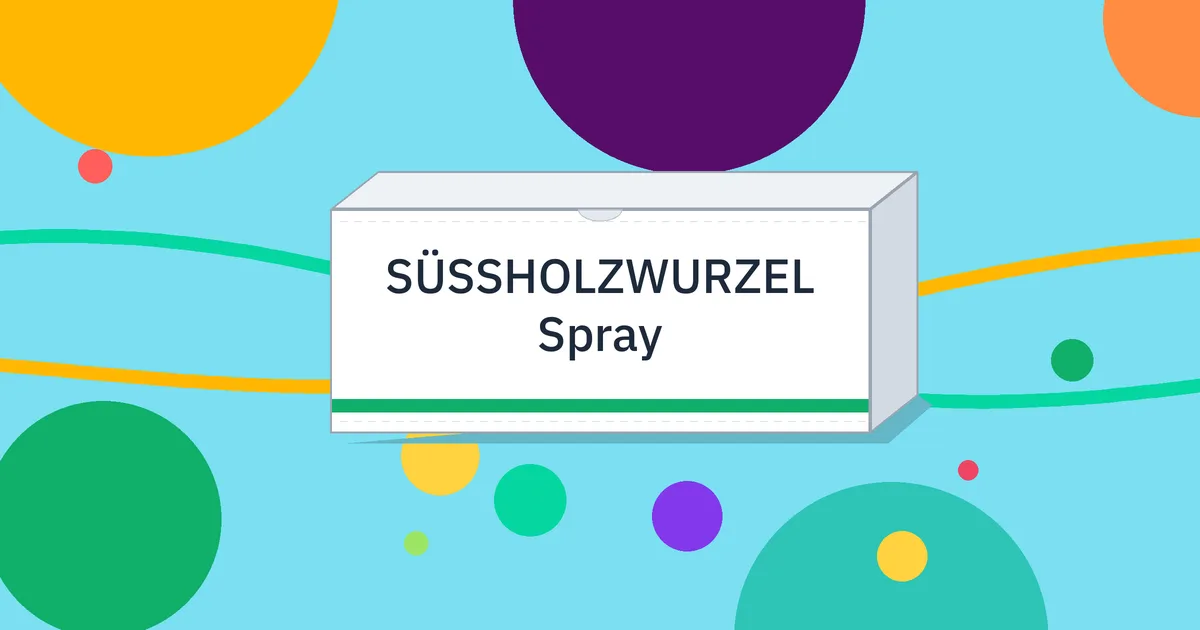 Symbolbild: Packung mit der Aufschrift SÜSSHOLZWURZEL Spray (PZN 11713737) – Verfügbarkeit und Bezug in Apotheken in Frankfurt am Main