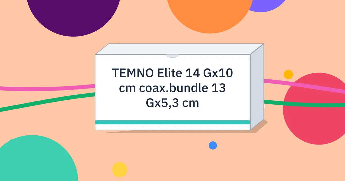 Symbolbild: Packung mit der Aufschrift TEMNO Elite 14 Gx10 cm coax.bundle 13 Gx5,3 cm (PZN 18765269) – Verfügbarkeit und Bezug in Apotheken in Frankfurt am Main
