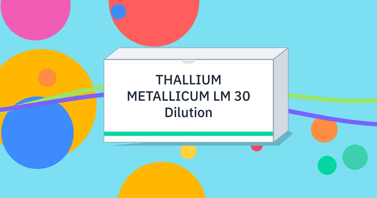Symbolbild: Packung mit der Aufschrift THALLIUM METALLICUM LM 30 Dilution (PZN 03503256) – Verfügbarkeit und Bezug in Apotheken in Frankfurt am Main