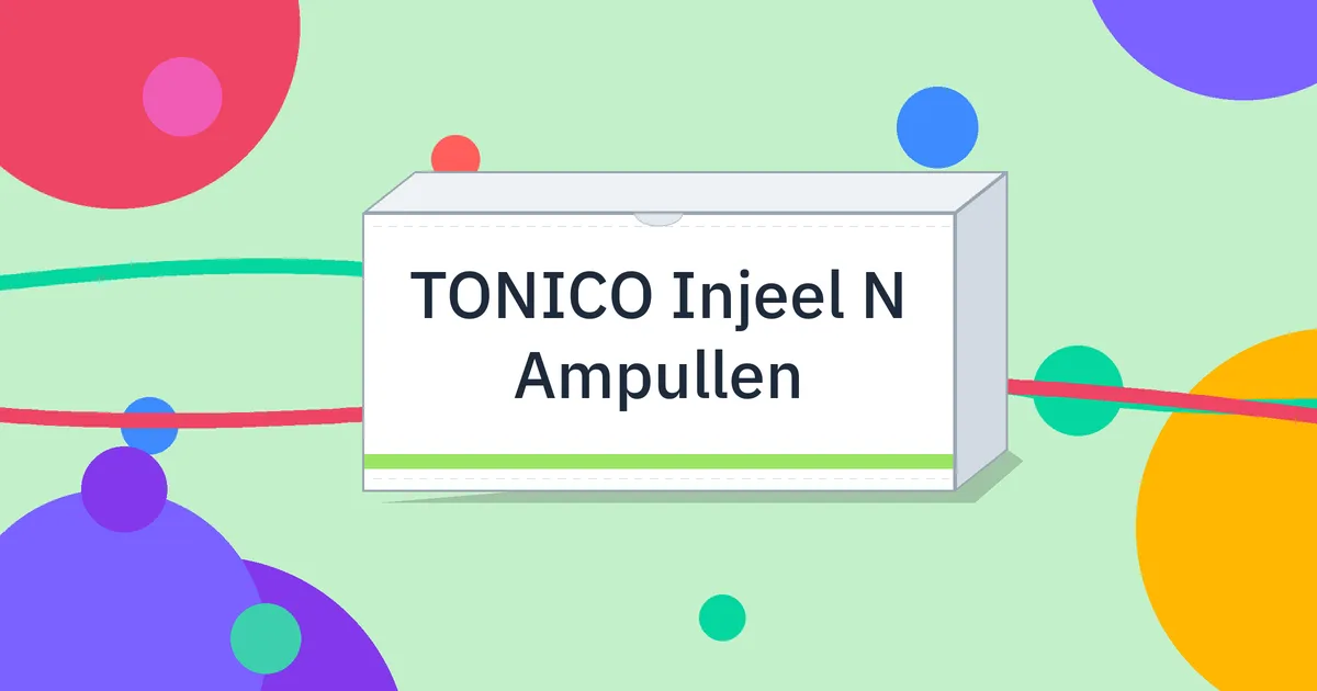 Symbolbild: Packung mit der Aufschrift TONICO Injeel N Ampullen (PZN 01808632) – Verfügbarkeit und Bezug in Apotheken in Frankfurt am Main
