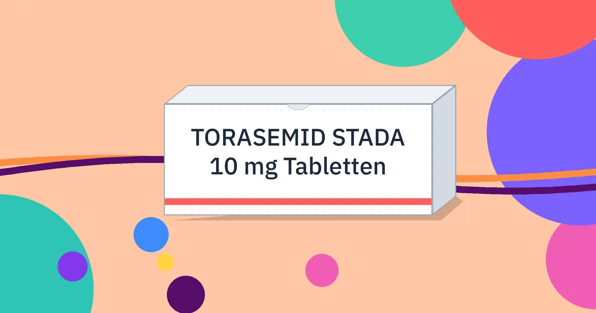 Symbolbild: Packung mit der Aufschrift TORASEMID STADA 10 mg Tabletten (PZN 17971736) – Verfügbarkeit und Bezug in Apotheken in Frankfurt am Main