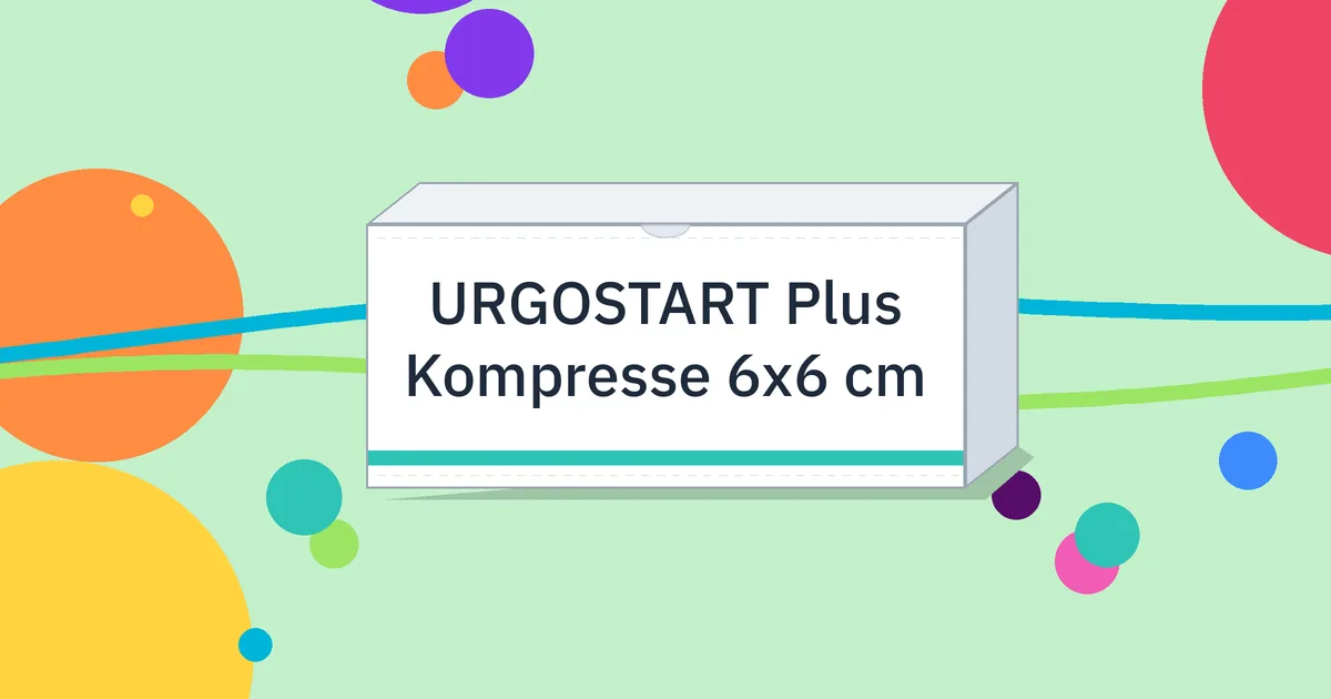 Symbolbild: Packung mit der Aufschrift URGOSTART Plus Kompresse 6x6 cm (PZN 18730650) – Verfügbarkeit und Bezug in Apotheken in Frankfurt am Main