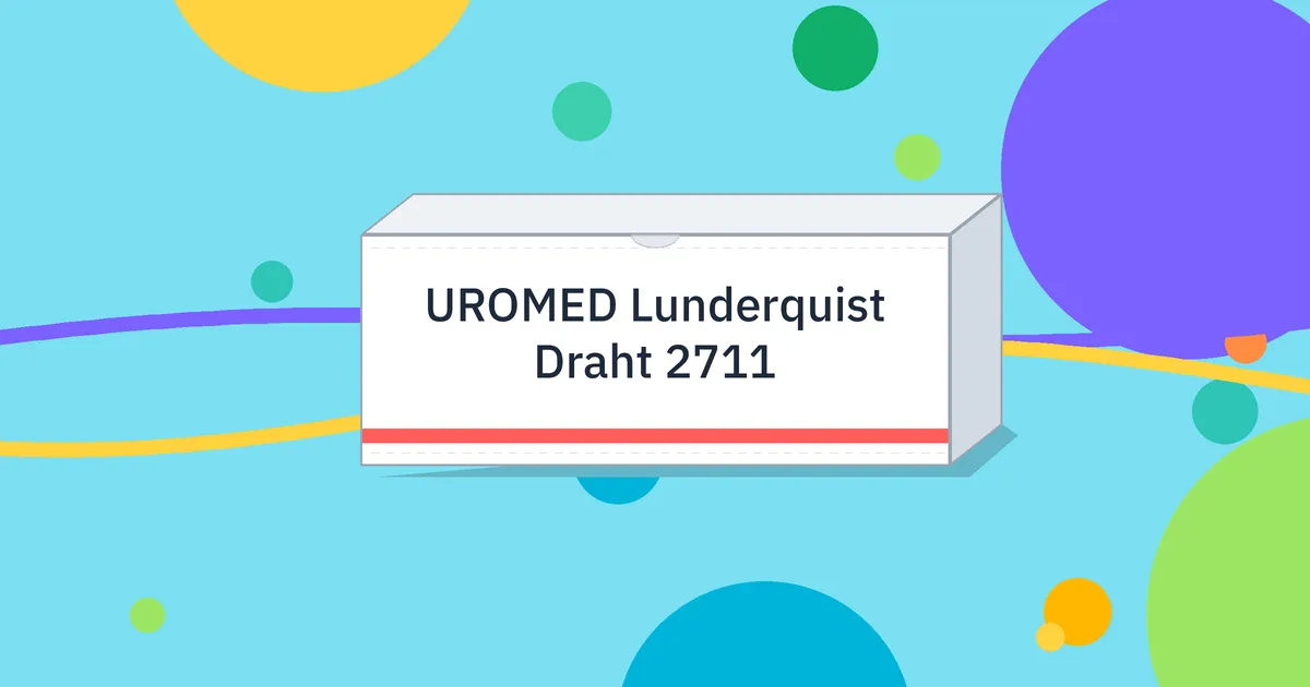 Symbolbild: Packung mit der Aufschrift UROMED Lunderquist Draht 2711 (PZN 10262646) – Verfügbarkeit und Bezug in Apotheken in Frankfurt am Main