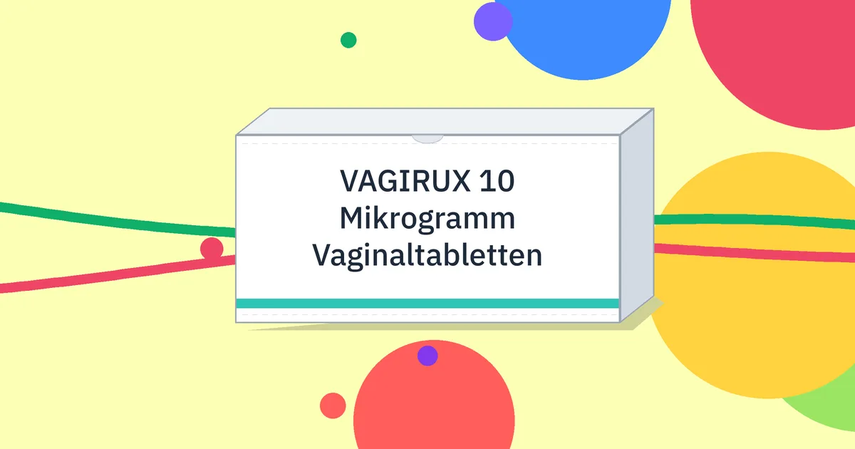 Symbolbild: Packung mit der Aufschrift VAGIRUX 10 Mikrogramm Vaginaltabletten (PZN 17293207) – Verfügbarkeit und Bezug in Apotheken in Frankfurt am Main