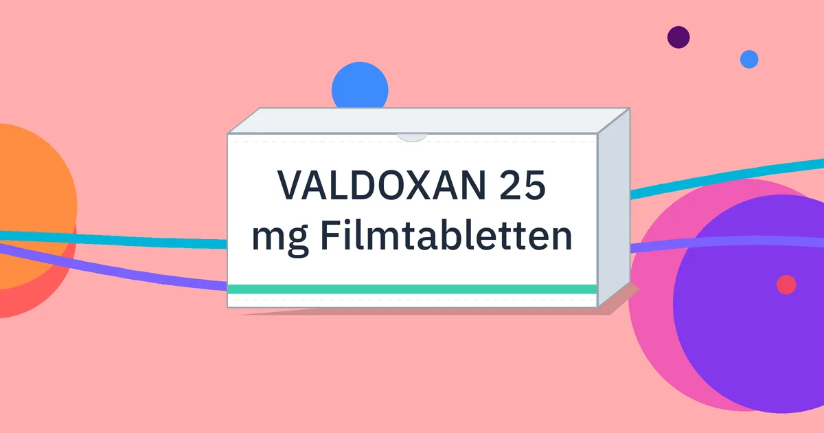 Symbolbild: Packung mit der Aufschrift VALDOXAN 25 mg Filmtabletten (PZN 10356146) – Verfügbarkeit und Bezug in Apotheken in Frankfurt am Main