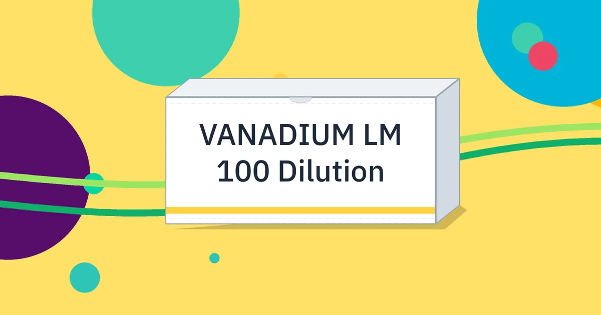 Symbolbild: Packung mit der Aufschrift VANADIUM LM 100 Dilution (PZN 13263178) – Verfügbarkeit und Bezug in Apotheken in Frankfurt am Main