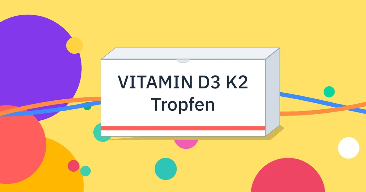 Symbolbild: Packung mit der Aufschrift VITAMIN D3 K2 Tropfen (PZN 16672026) – Verfügbarkeit und Bezug in Apotheken in Frankfurt am Main