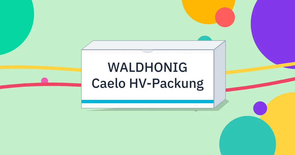 Symbolbild: Packung mit der Aufschrift WALDHONIG Caelo HV-Packung (PZN 05003776) – Verfügbarkeit und Bezug in Apotheken in Frankfurt am Main