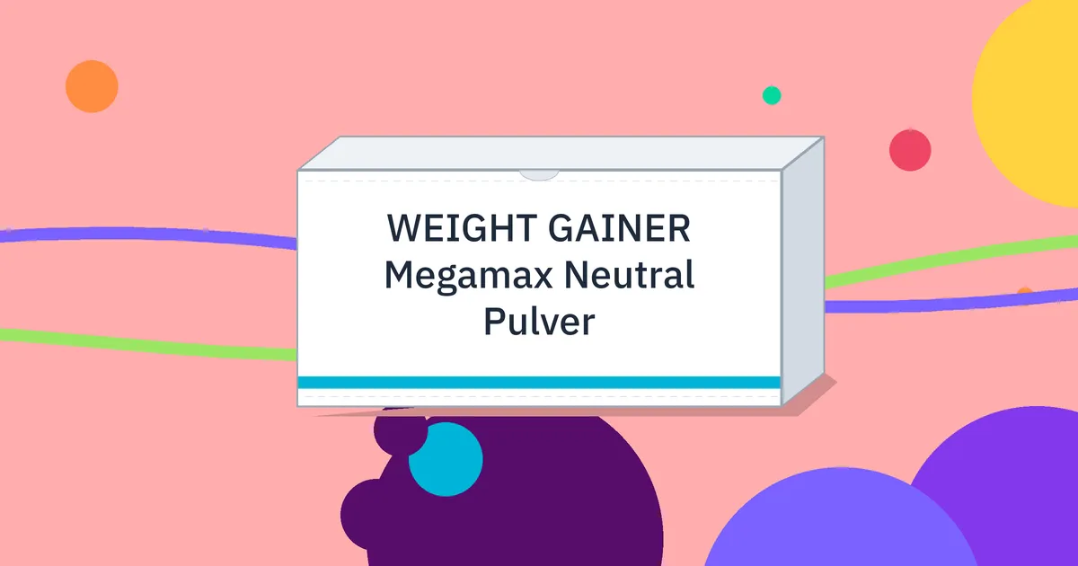 Symbolbild: Packung mit der Aufschrift WEIGHT GAINER Megamax Neutral Pulver (PZN 15635336) – Verfügbarkeit und Bezug in Apotheken in Frankfurt am Main