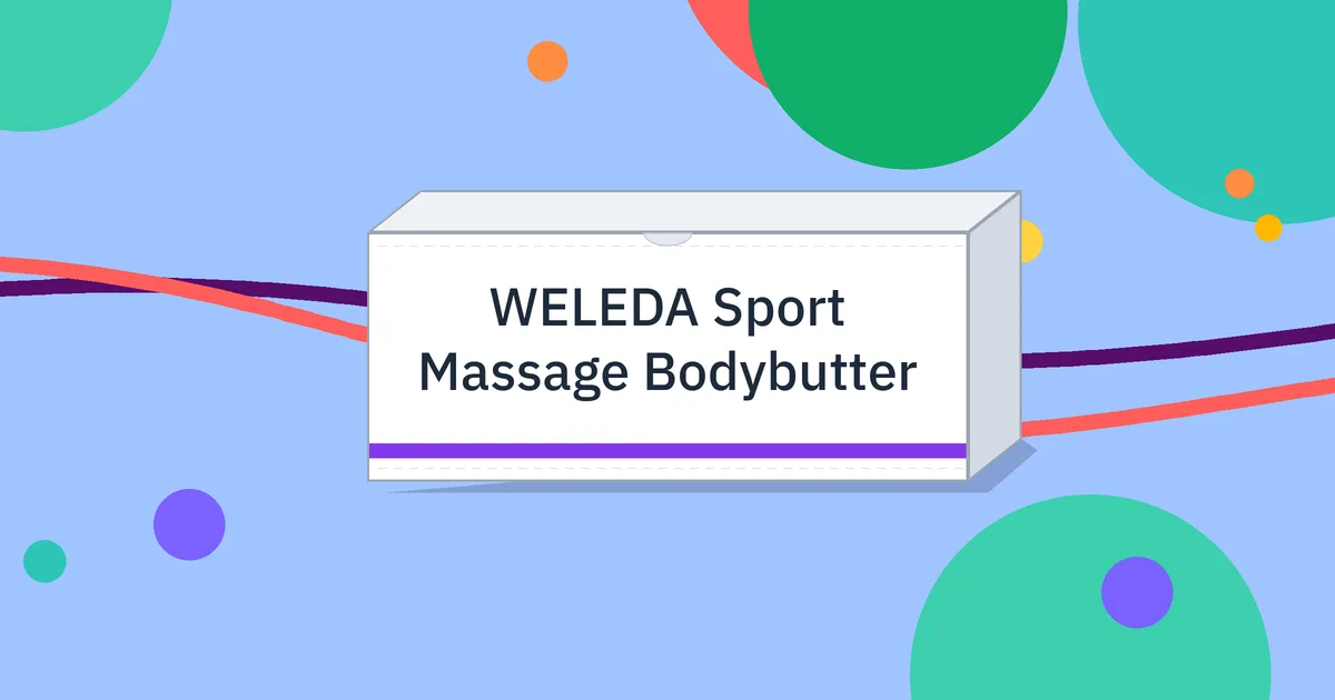 Symbolbild: Packung mit der Aufschrift WELEDA Sport Massage Bodybutter (PZN 19630353) – Verfügbarkeit und Bezug in Apotheken in Frankfurt am Main