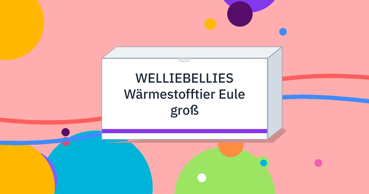 Symbolbild: Packung mit der Aufschrift WELLIEBELLIES Wärmestofftier Eule groß (PZN 11153190) – Verfügbarkeit und Bezug in Apotheken in Frankfurt am Main