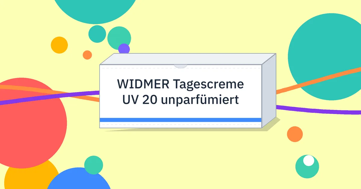 Symbolbild: Packung mit der Aufschrift WIDMER Tagescreme UV 20 unparfümiert (PZN 16934905) – Verfügbarkeit und Bezug in Apotheken in Frankfurt am Main