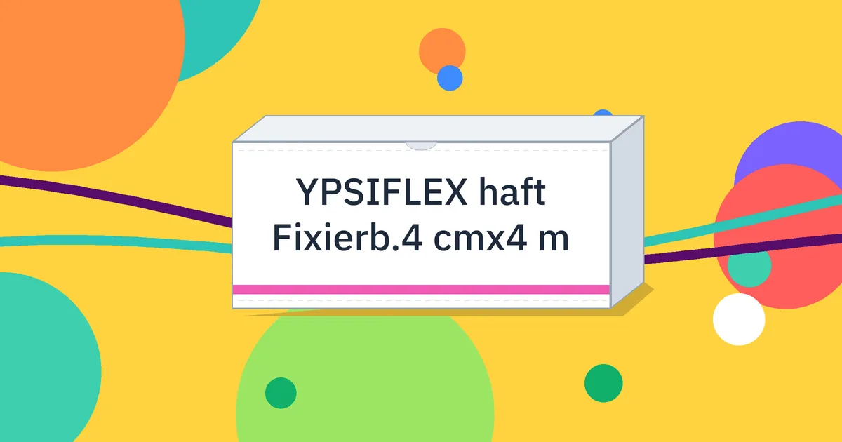 Symbolbild: Packung mit der Aufschrift YPSIFLEX haft Fixierb.4 cmx4 m (PZN 12604921) – Verfügbarkeit und Bezug in Apotheken in Frankfurt am Main