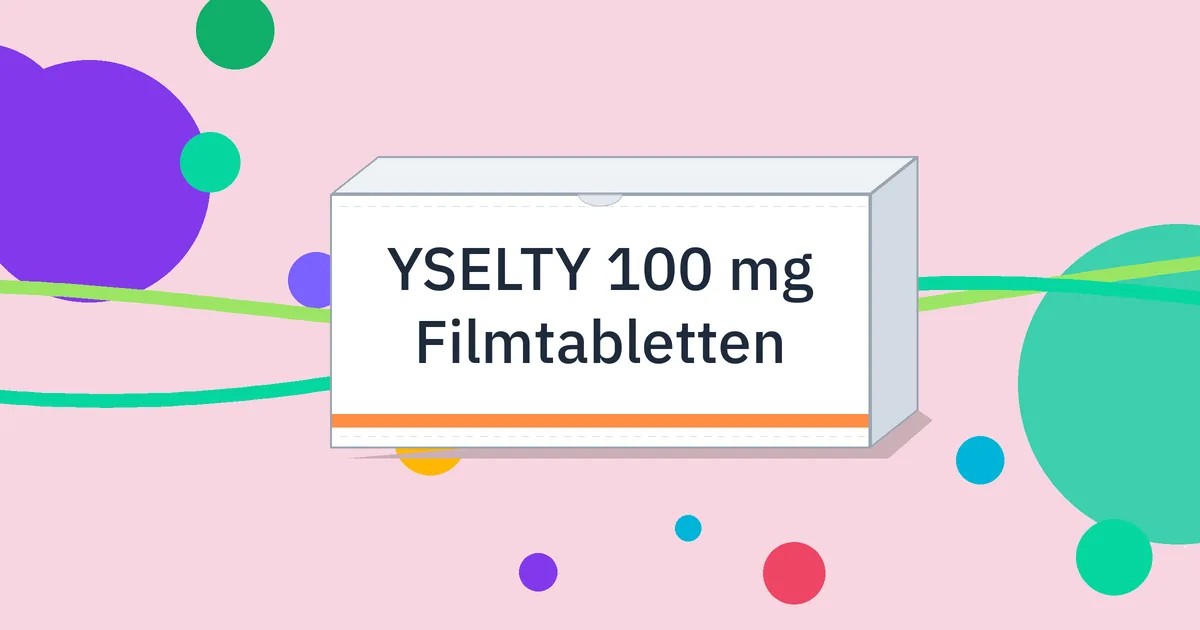 Symbolbild: Packung mit der Aufschrift YSELTY 100 mg Filmtabletten (PZN 18105892) – Verfügbarkeit und Bezug in Apotheken in Frankfurt am Main