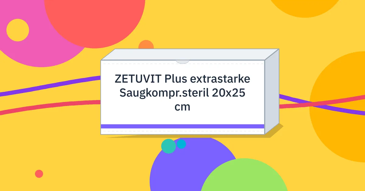 Symbolbild: Packung mit der Aufschrift ZETUVIT Plus extrastarke Saugkompr.steril 20x25 cm (PZN 11093743) – Verfügbarkeit und Bezug in Apotheken in Frankfurt am Main