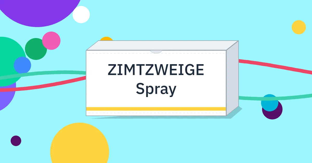 Symbolbild: Packung mit der Aufschrift ZIMTZWEIGE Spray (PZN 15191862) – Verfügbarkeit und Bezug in Apotheken in Frankfurt am Main