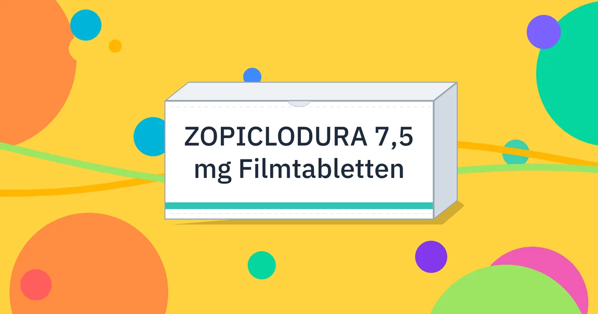 Symbolbild: Packung mit der Aufschrift ZOPICLODURA 7,5 mg Filmtabletten (PZN 01215470) – Verfügbarkeit und Bezug in Apotheken in Frankfurt am Main