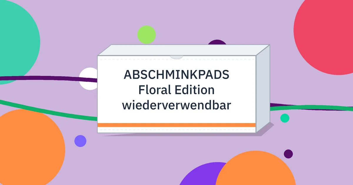 Symbolbild: Packung mit der Aufschrift ABSCHMINKPADS Floral Edition wiederverwendbar (PZN 20336541) – Verfügbarkeit und Bezug in Apotheken in Frankfurt am Main