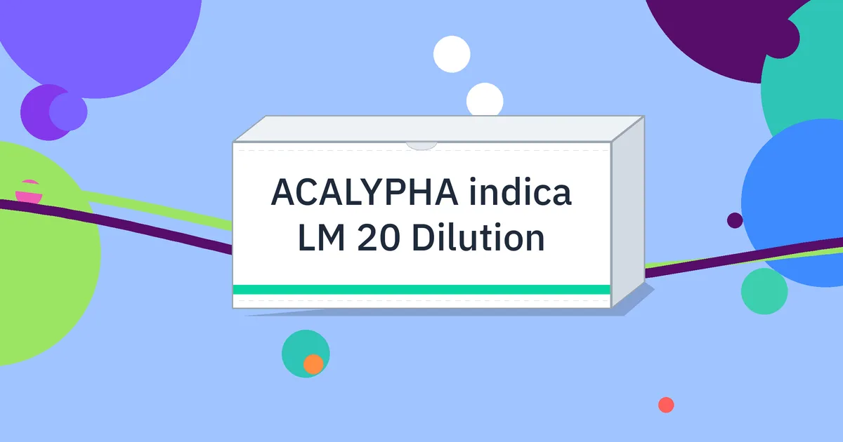 Symbolbild: Packung mit der Aufschrift ACALYPHA indica LM 20 Dilution (PZN 13262569) – Verfügbarkeit und Bezug in Apotheken in Frankfurt am Main