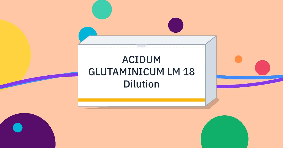 Symbolbild: Packung mit der Aufschrift ACIDUM GLUTAMINICUM LM 18 Dilution (PZN 13276620) – Verfügbarkeit und Bezug in Apotheken in Frankfurt am Main