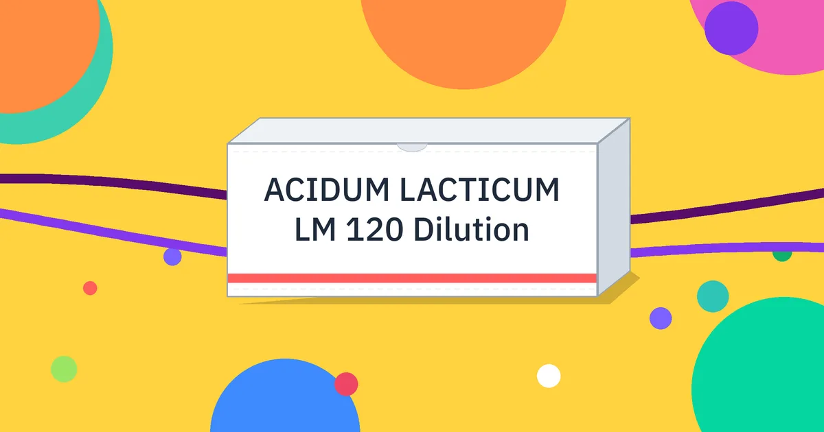 Symbolbild: Packung mit der Aufschrift ACIDUM LACTICUM LM 120 Dilution (PZN 13279848) – Verfügbarkeit und Bezug in Apotheken in Frankfurt am Main