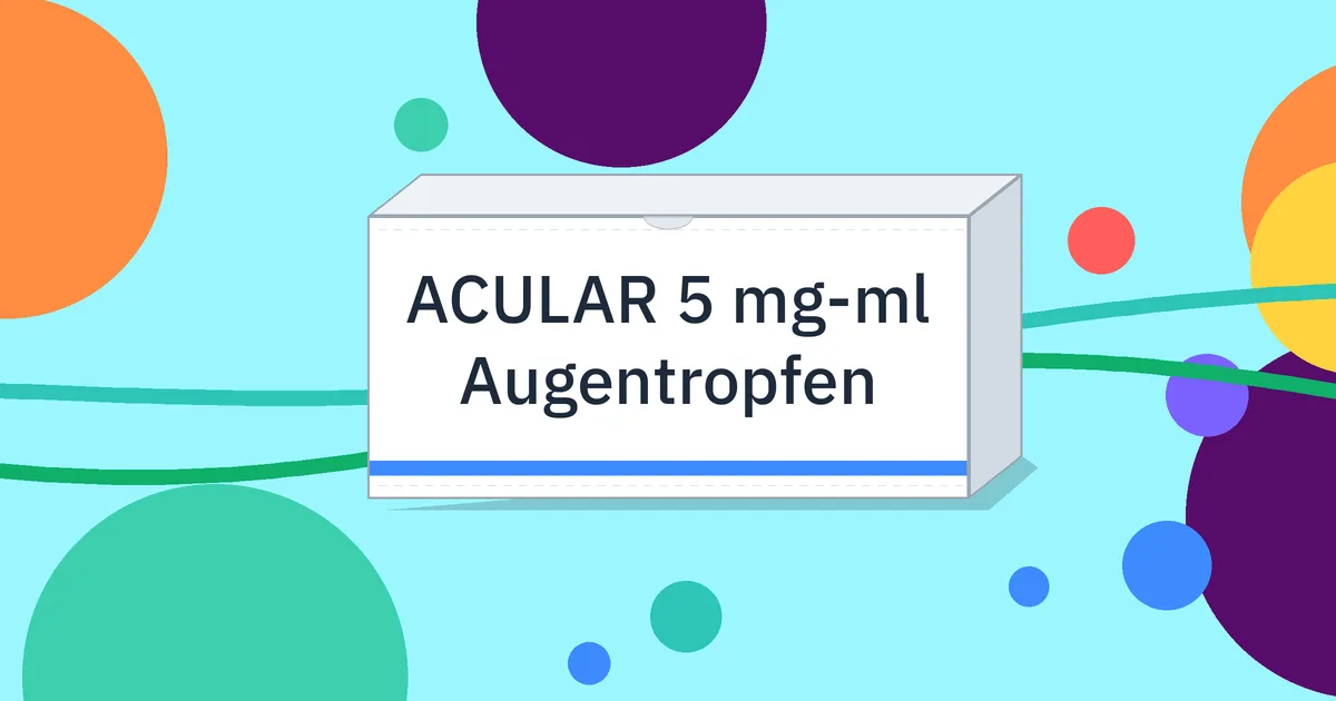 Symbolbild: Packung mit der Aufschrift ACULAR 5 mg-ml Augentropfen (PZN 04914139) – Verfügbarkeit und Bezug in Apotheken in Frankfurt am Main