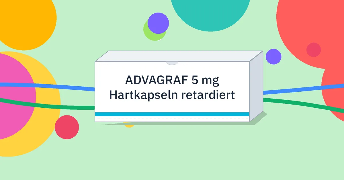 Symbolbild: Packung mit der Aufschrift ADVAGRAF 5 mg Hartkapseln retardiert (PZN 10167221) – Verfügbarkeit und Bezug in Apotheken in Frankfurt am Main
