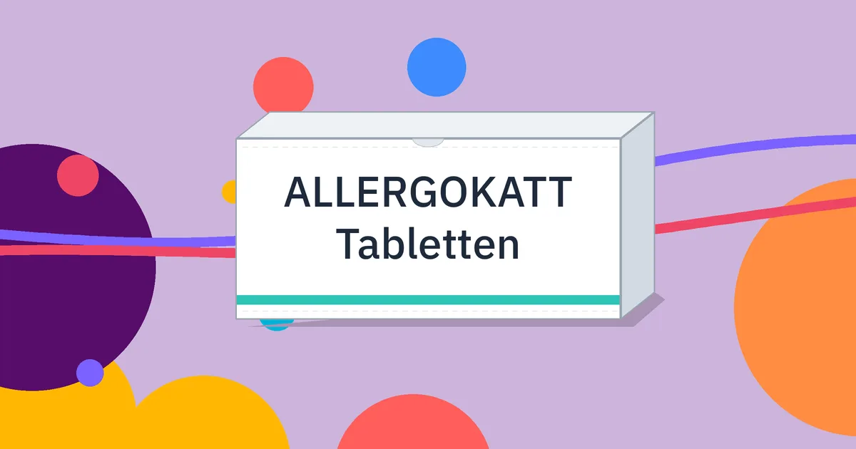 Symbolbild: Packung mit der Aufschrift ALLERGOKATT Tabletten (PZN 00477363) – Verfügbarkeit und Bezug in Apotheken in Frankfurt am Main